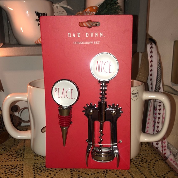 Rae Dunn | Holiday | Rae Dunn Peace Nice Corkscrew Set | Poshmark